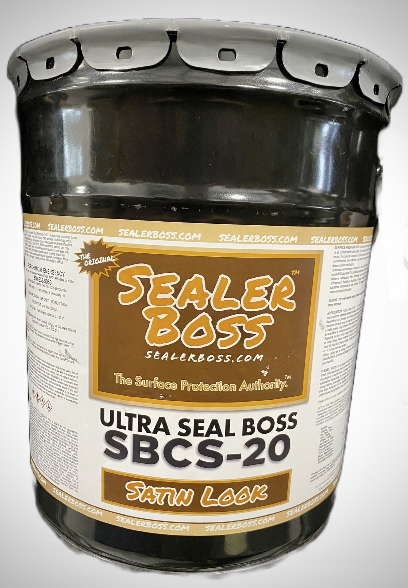 The Original-Ultra Seal Boss SBCS-20, Clear Satin Formula, 5 Gallon ...