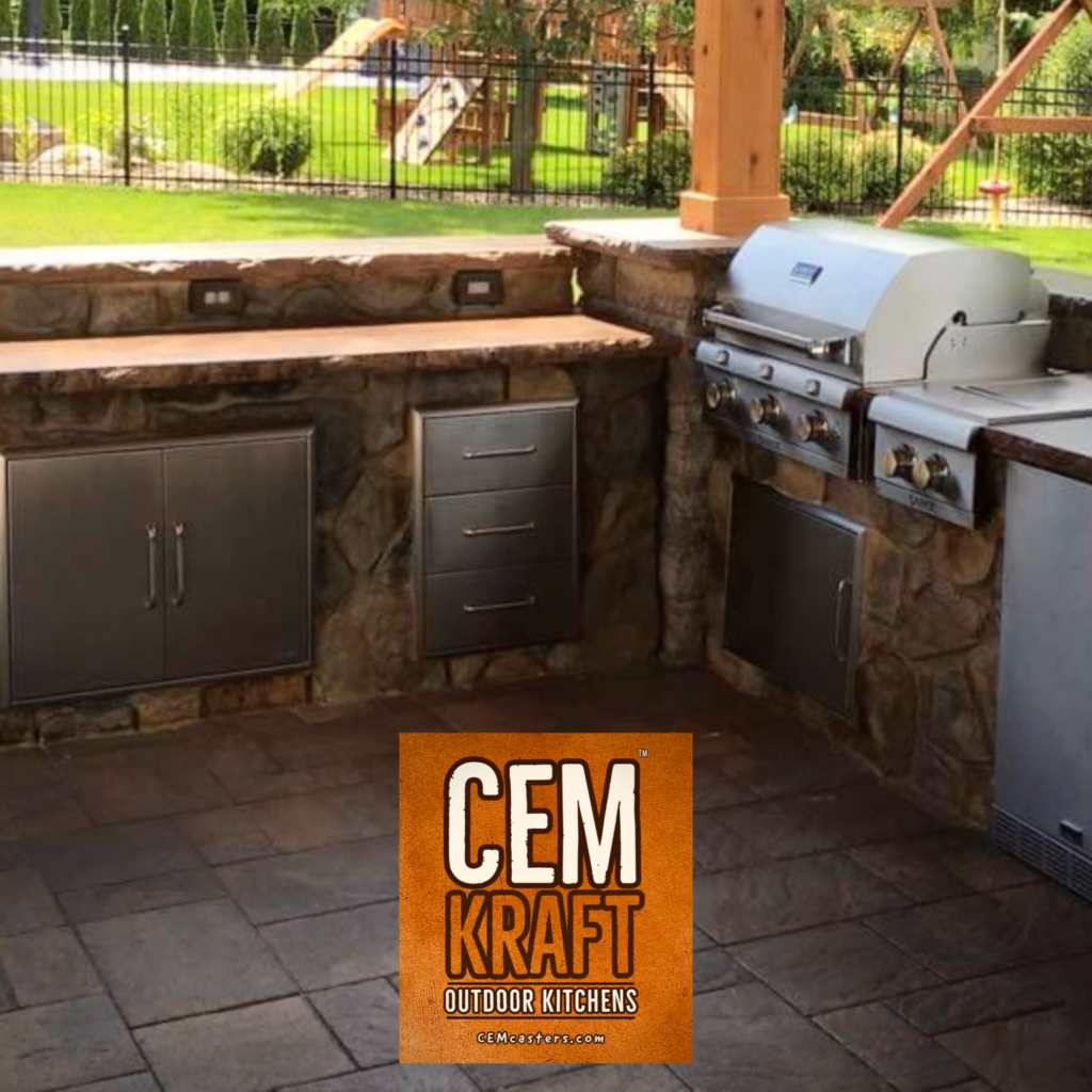 CEMkraft 6′ Modular Stone Outdoor Kitchen – The Decorative Concrete Store