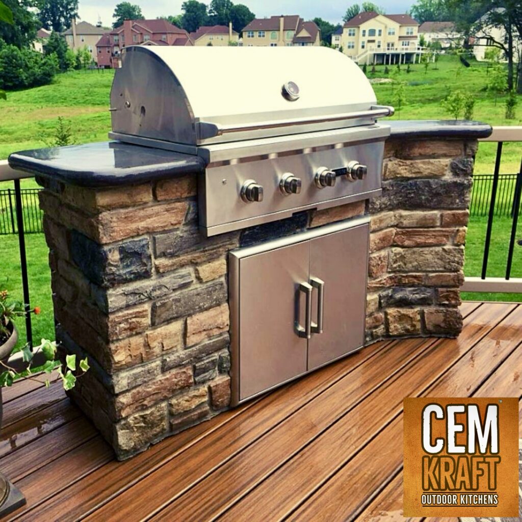 CEMkraft 6′ Modular Stone Outdoor Kitchen – The Decorative Concrete Store
